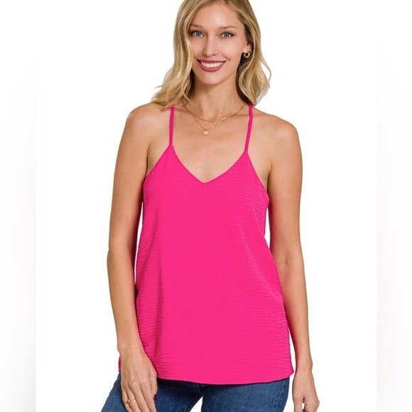 Zenana Outfitters | Tops | Nwot Zenana Premium Hot Pink Airflow Cami ...